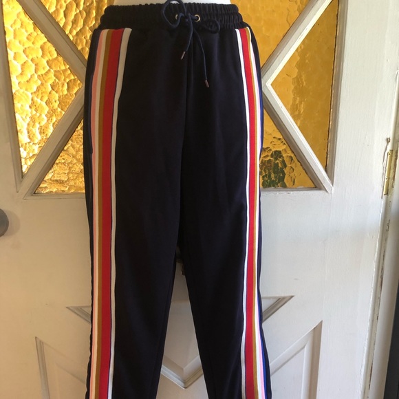 custom | Pants & Jumpsuits | Joggers With Multi Colored Stripes On ...
